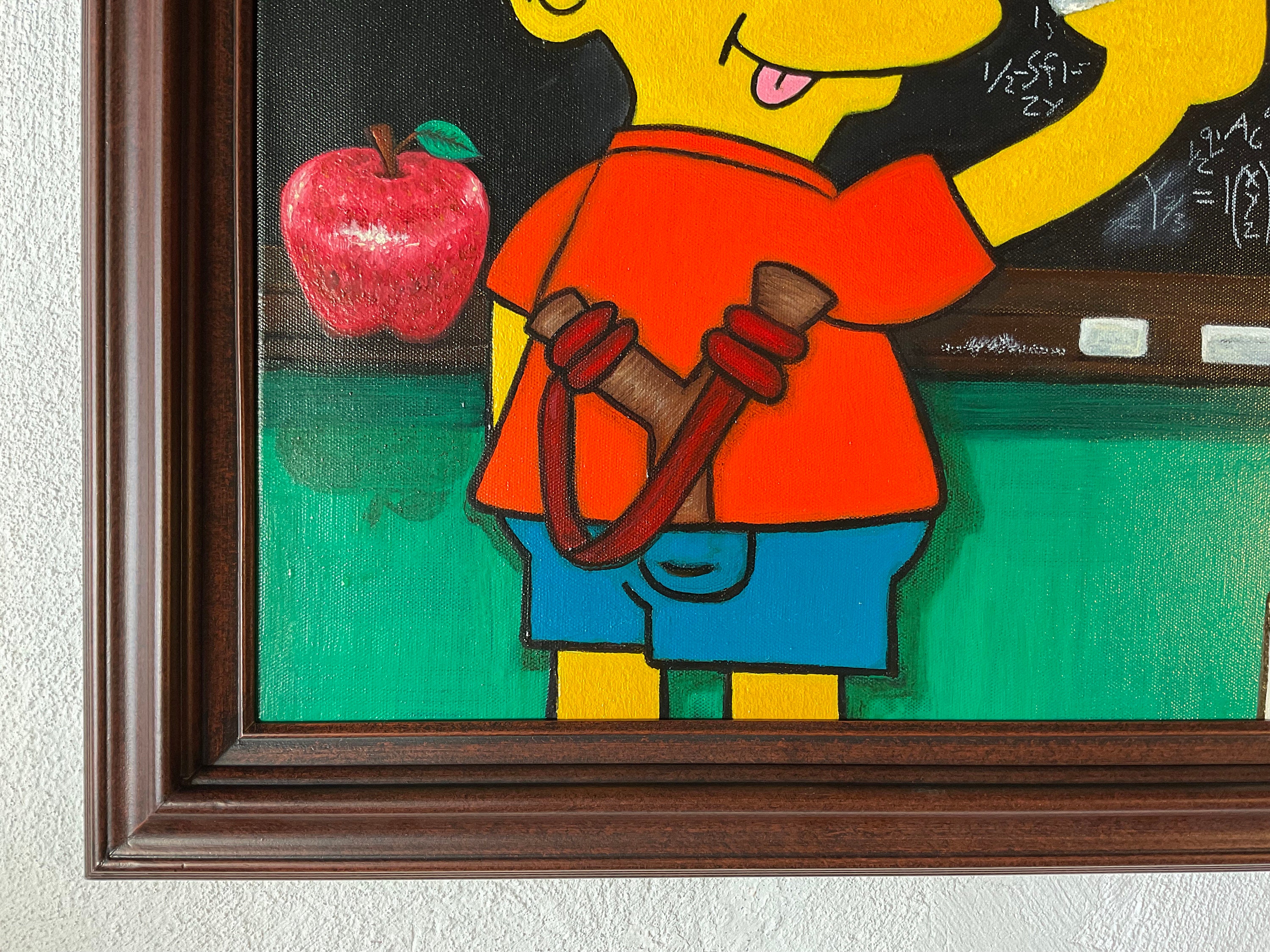 Original Bart Simpson Good Will Hunting Framed Oil Painting Portrait - Etsy
