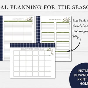 Farmhouse Printable Christmas Planner | Happy Planner and Letter Size ...