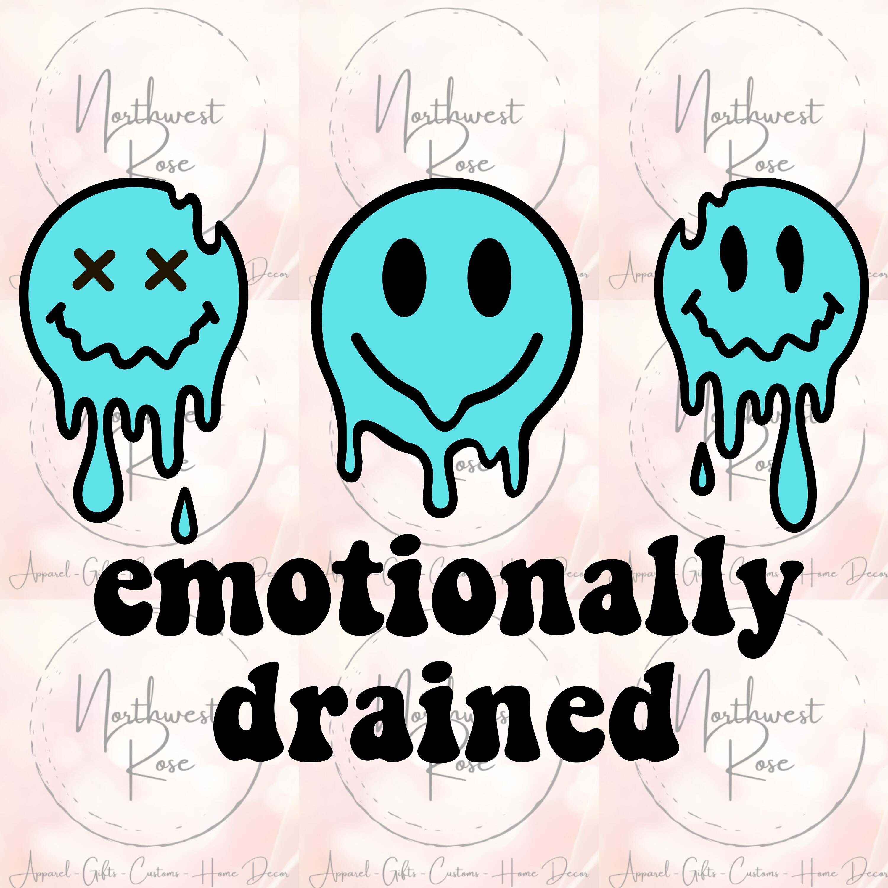 Emotionally Drained Digital PNG File, Instant Download, Sublimation - Etsy