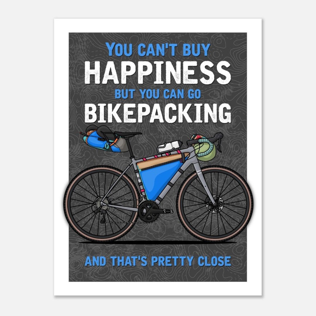 Bikepacking Art Print: Cycling Gift for Bike Lovers (digital Download ...
