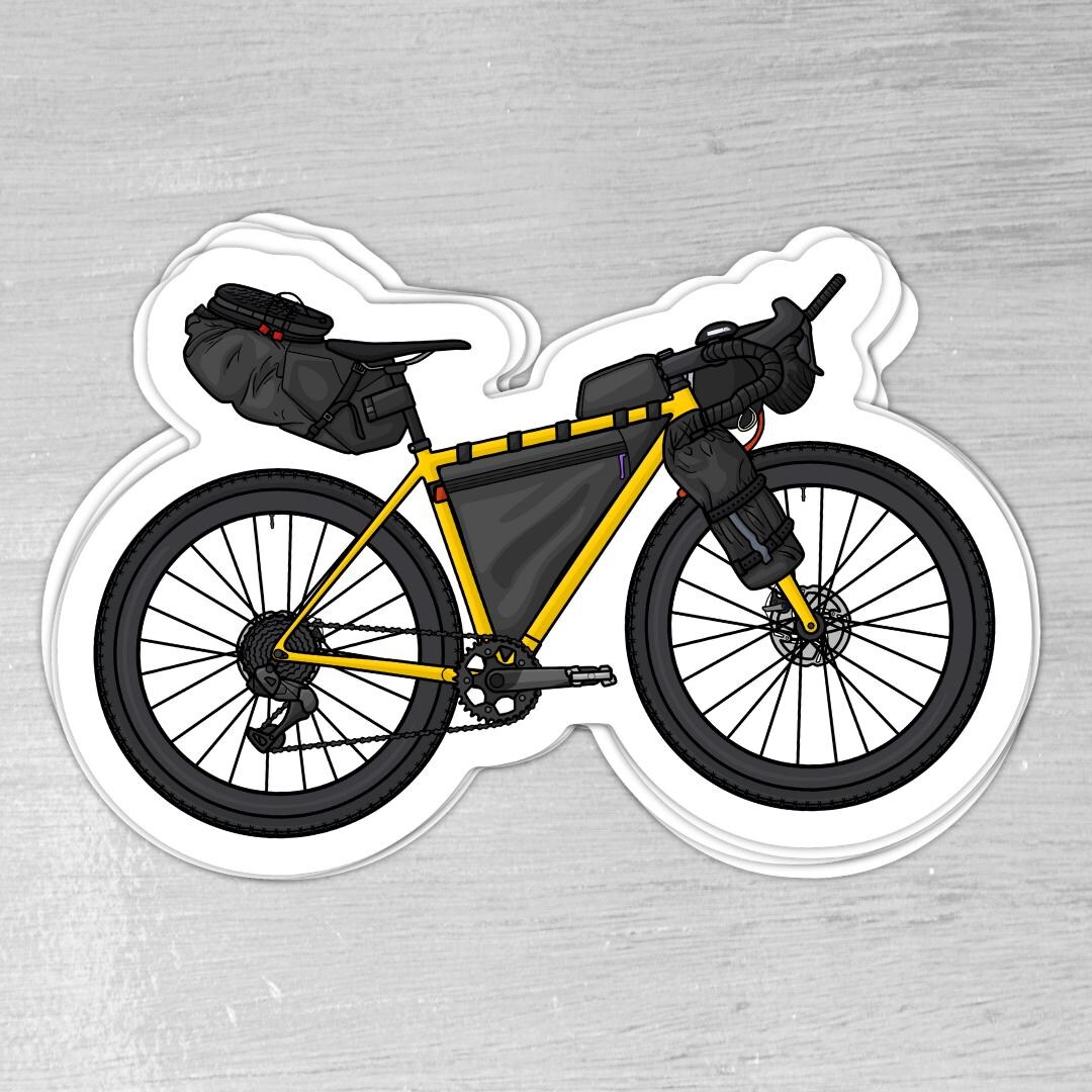 Bikepacking Bike Vinyl Sticker - Etsy