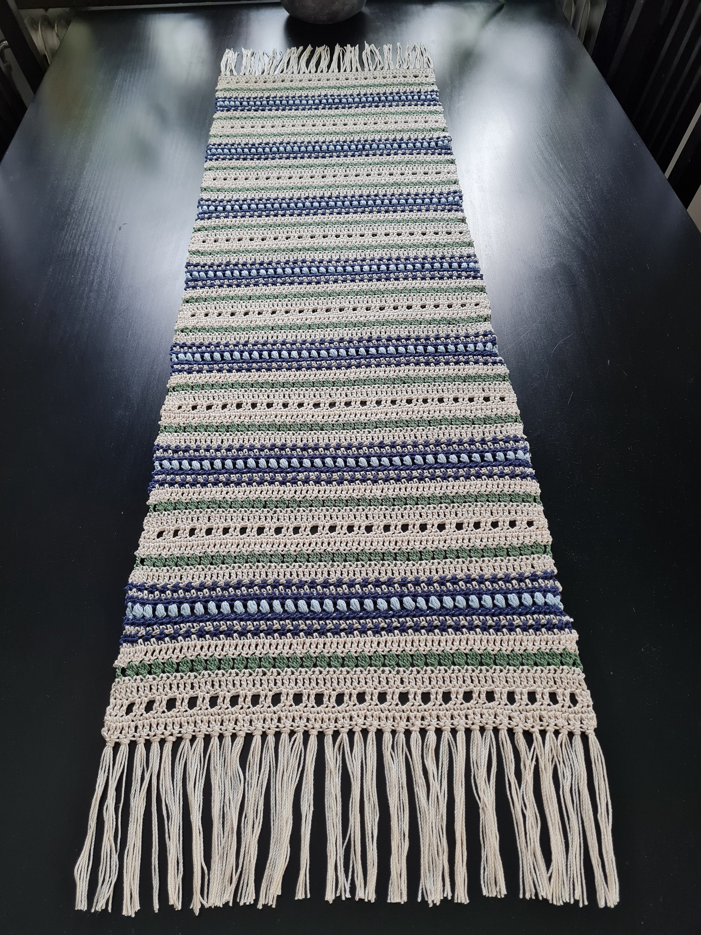 CROCHET PATTERN VIDEO Tutorial and Pdf Download. Marianne Table Runner ...