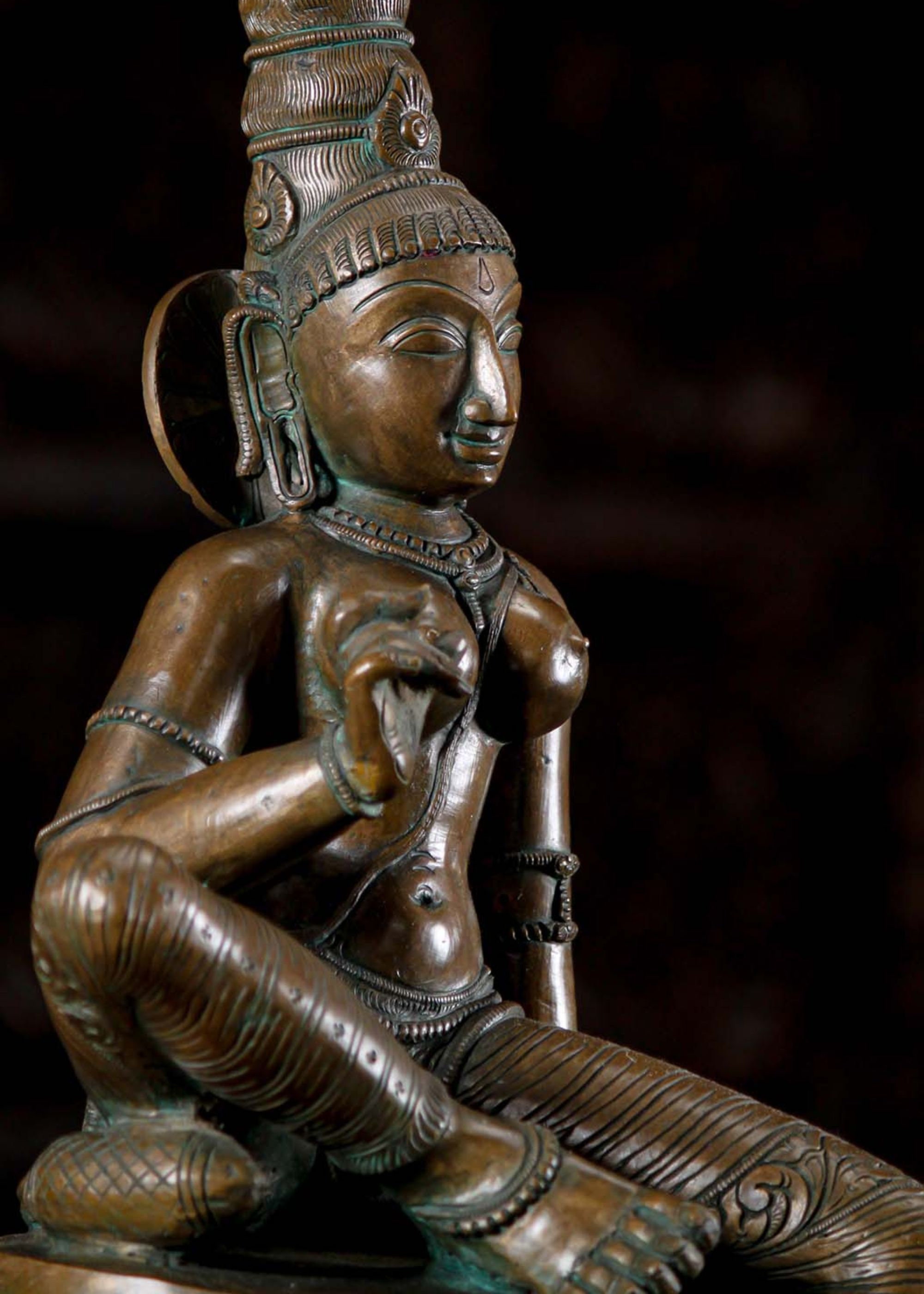 Handmade Bronze Parvati Bogashakti Sculpture: South Indian Art, 21" - Etsy