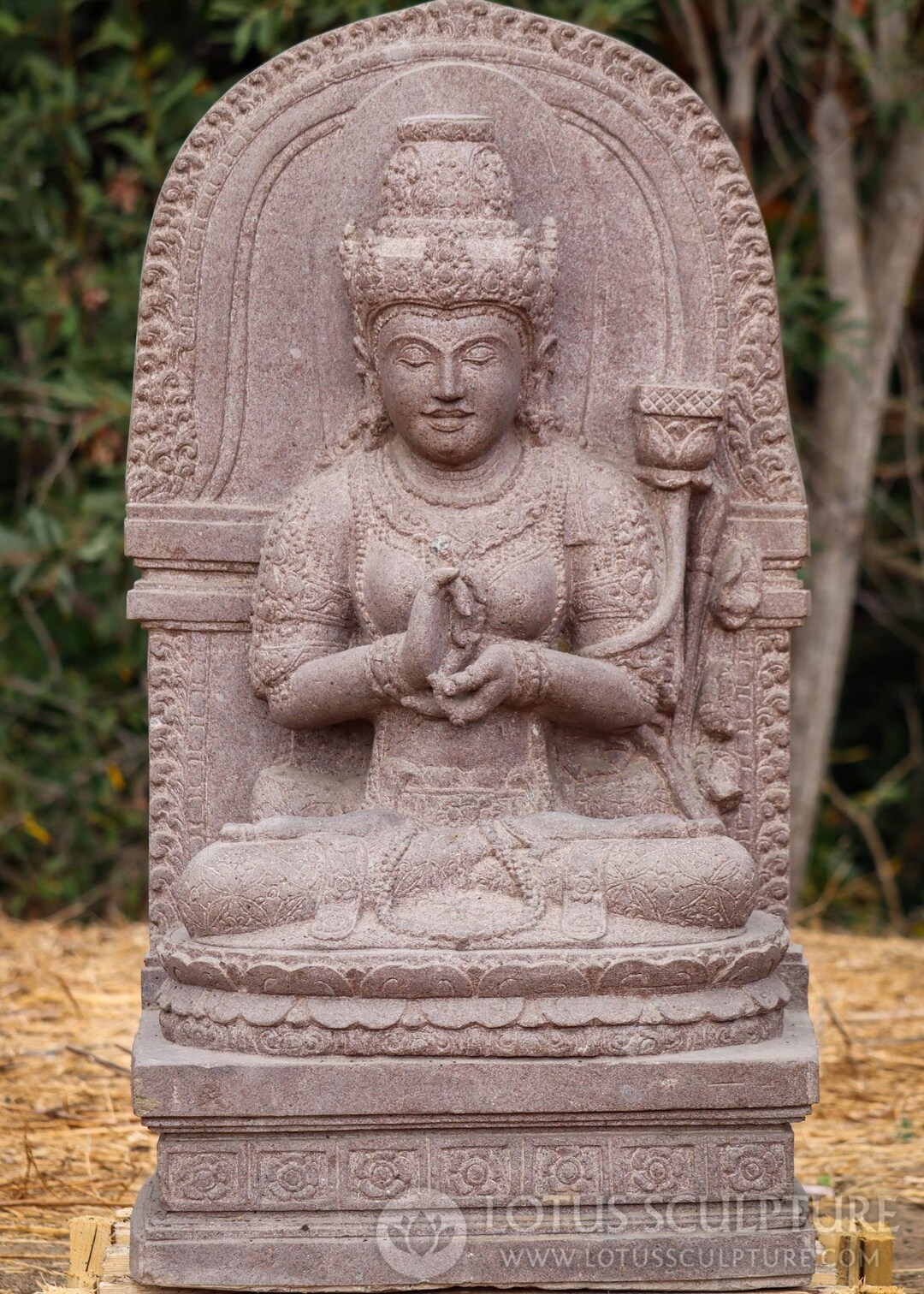 Indonesian Lava Stone Devi Tara Garden Sculpture Carved by Master ...
