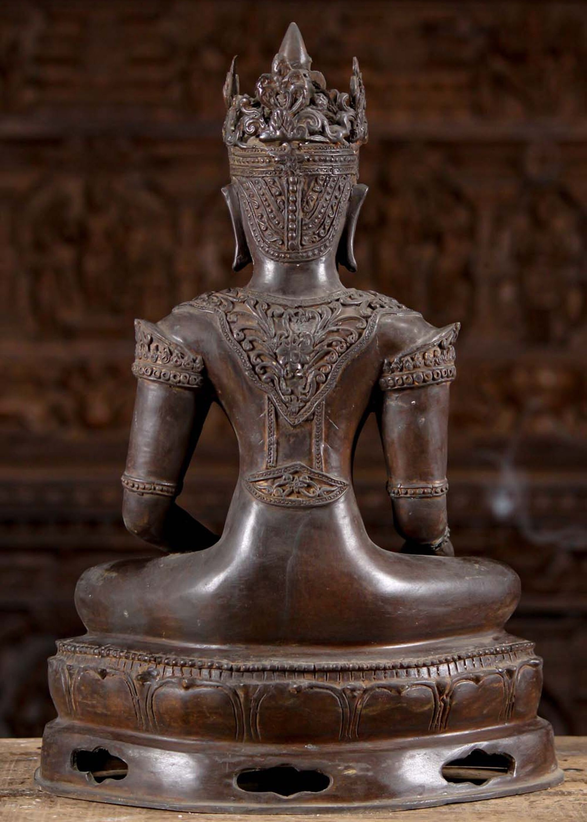 Thai Brass Royal Buddha Statue Meditating in Ardha Padmasana or Half ...