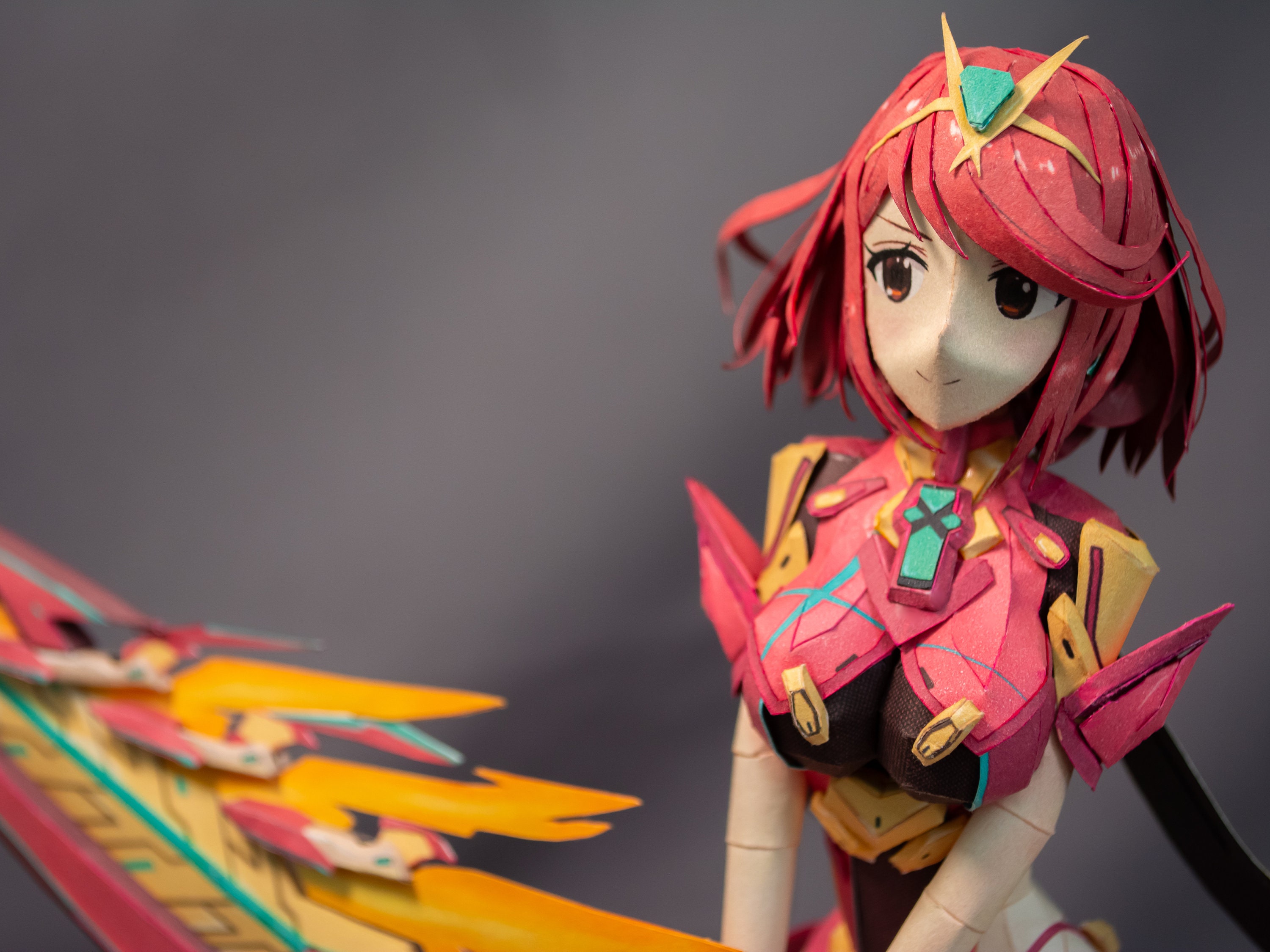 Xenoblade 2 Pyra, Papercraft Figure, Digital, PDF Template, DIY, A4, 1: ...