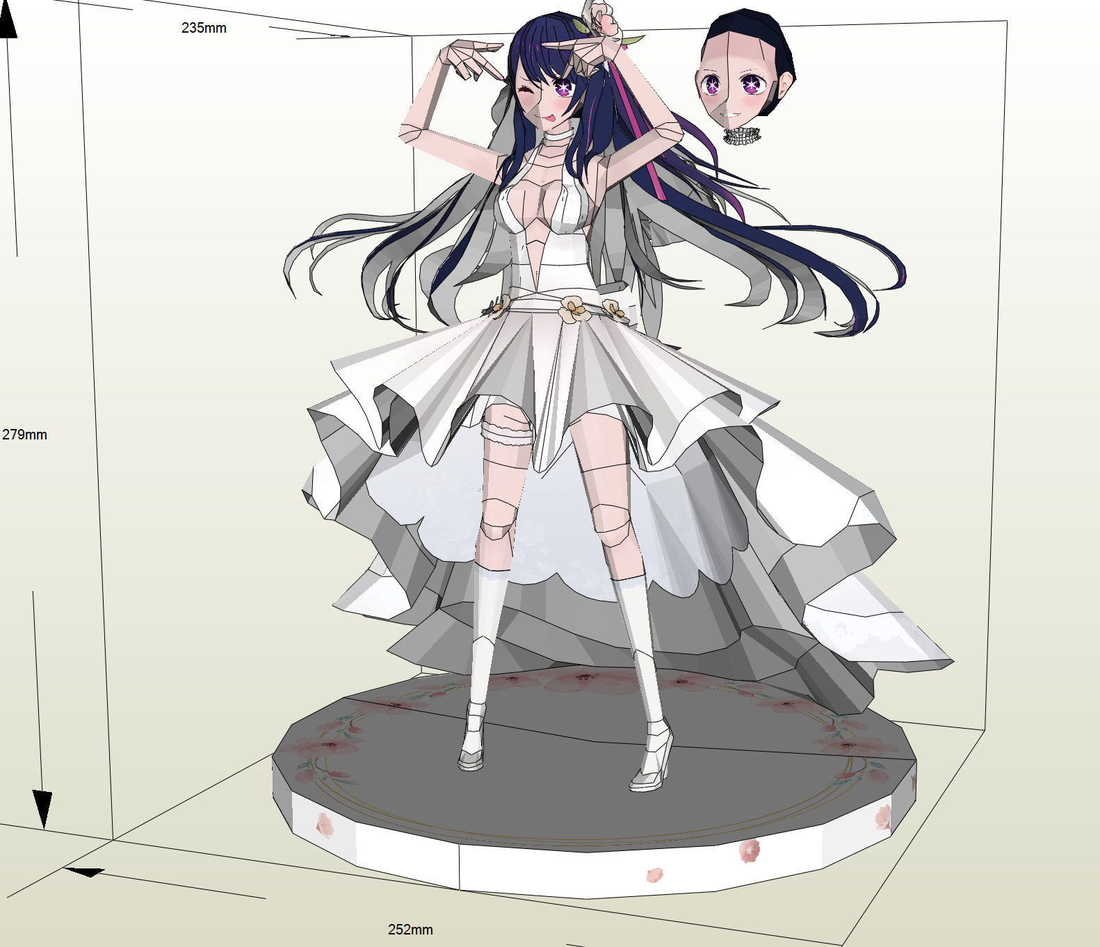 Oshi No Ko Wedding Hoshino Ai Papercraft Figure Digital Pdf Etsy México