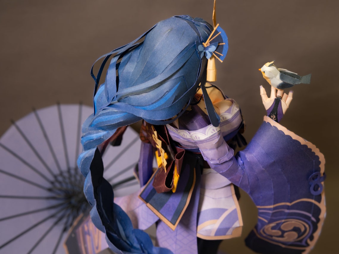 Genshin Impact Raiden Shogun, Papercraft Figure, Digital, PDF Template ...