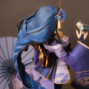 Genshin Impact Raiden Shogun, Papercraft Figure, Digital, PDF Template ...