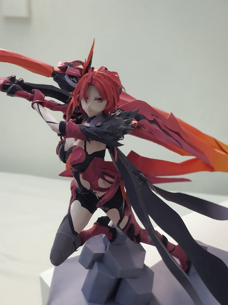 Honkai Impact 3 Murata Himeko Vermillion Knight, Papercraft Figure, Digital, PDF Template, DIY ...