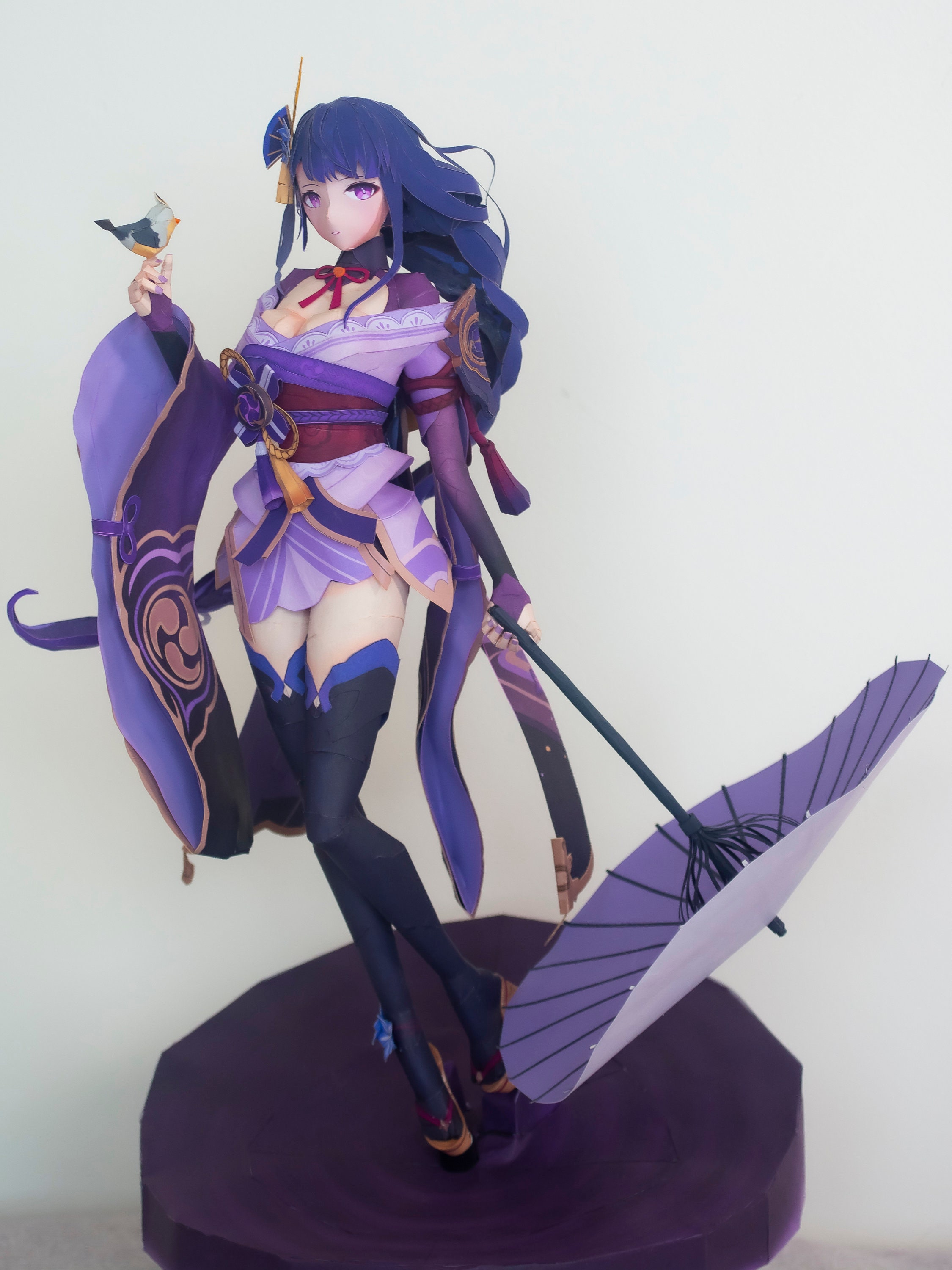 Genshin Impact Raiden Shogun, Papercraft Figure, Digital, PDF Template, DIY, A4, 1:6 Figure ...