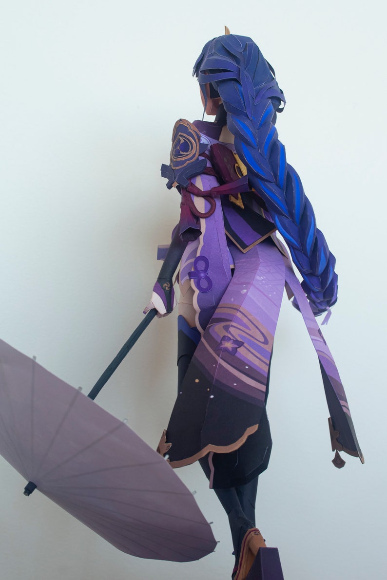 Genshin Impact Raiden Shogun Papercraft Figure Digital PDF - Etsy Hong Kong