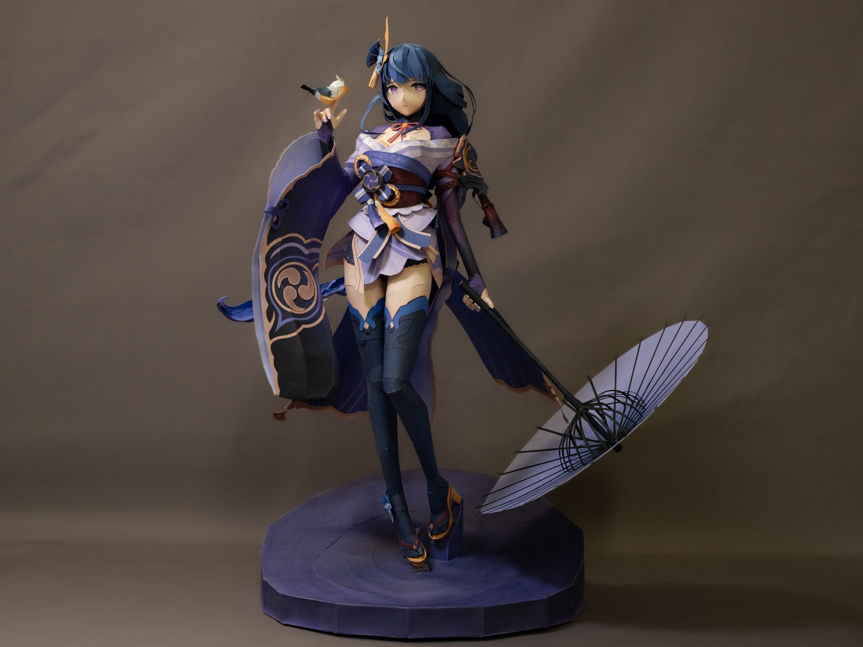 Genshin Impact Raiden Shogun, Papercraft Figure, Digital, PDF Template ...