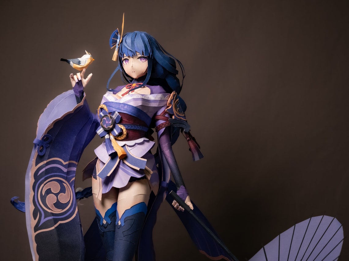 Genshin Impact Raiden Shogun, Papercraft Figure, Digital, PDF Template, DIY, A4, 1:6 Figure - Etsy