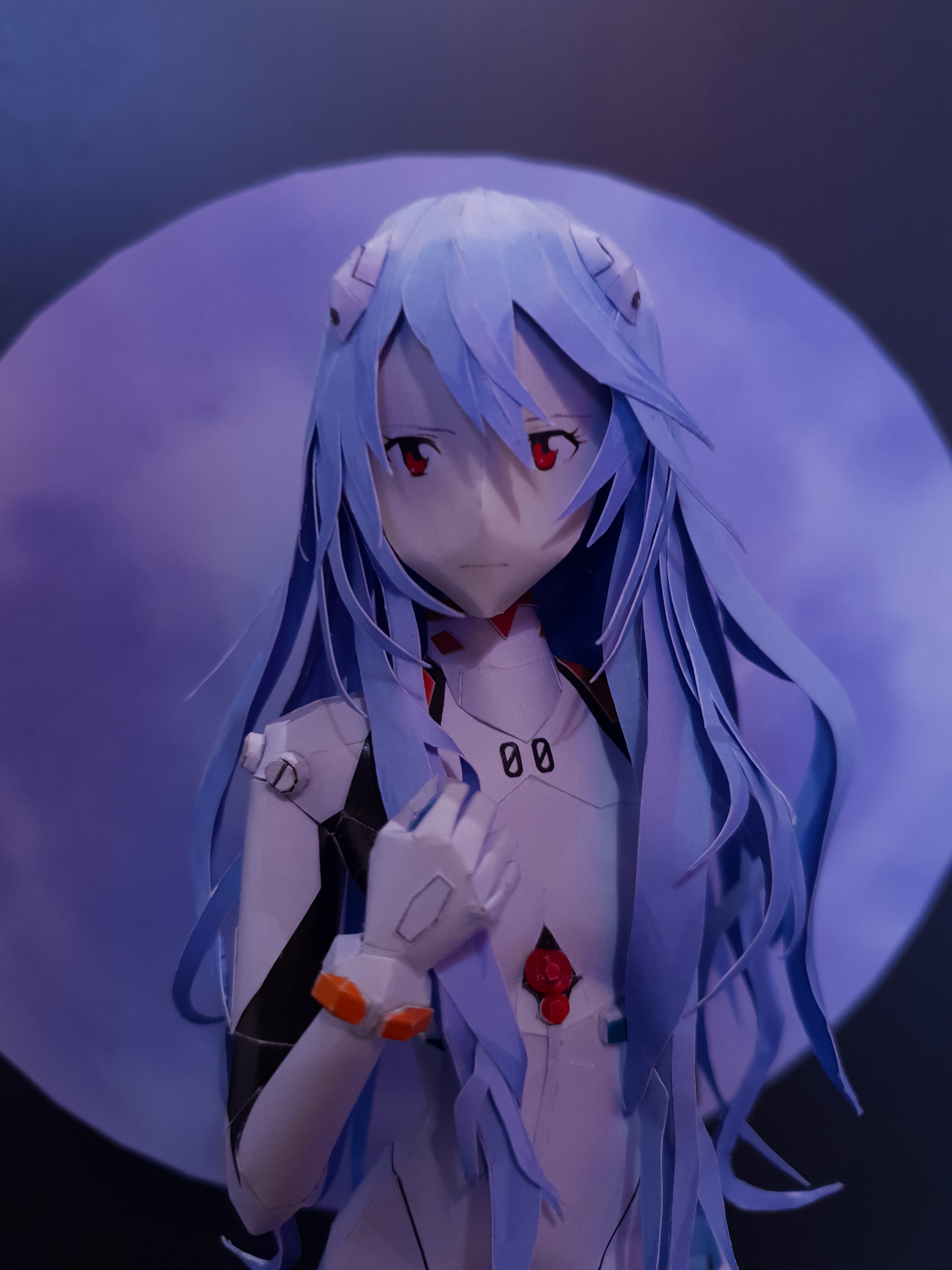 Rei Ayanami Long Hair Ver, Papercraft Figure, Digital, PDF Template ...