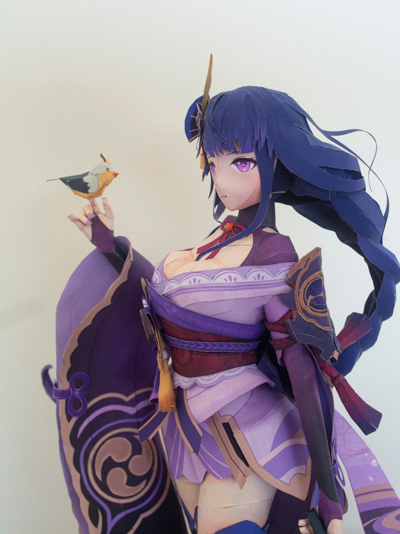 Genshin Impact Raiden Shogun, Papercraft Figure, Digital, PDF Template, DIY, A4, 1:6 Figure - Etsy