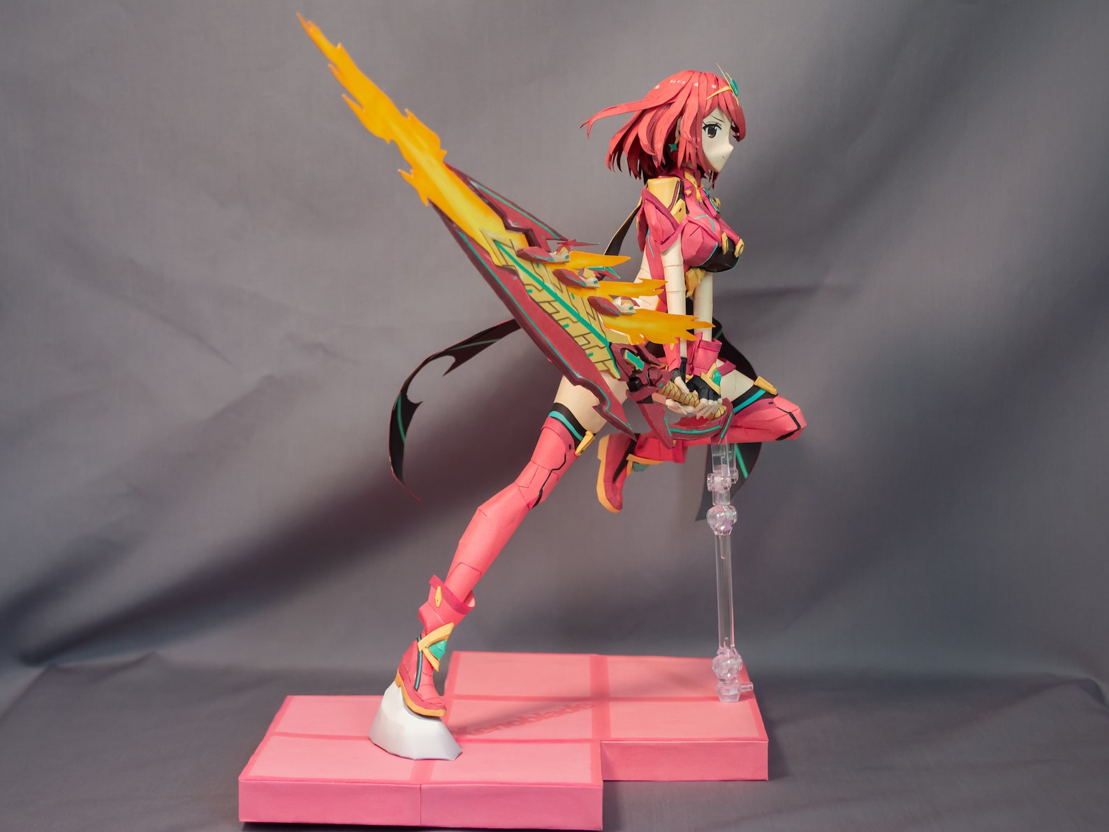 Xenoblade 2 Pyra, Papercraft Figure, Digital, PDF Template, DIY, A4, 1: ...