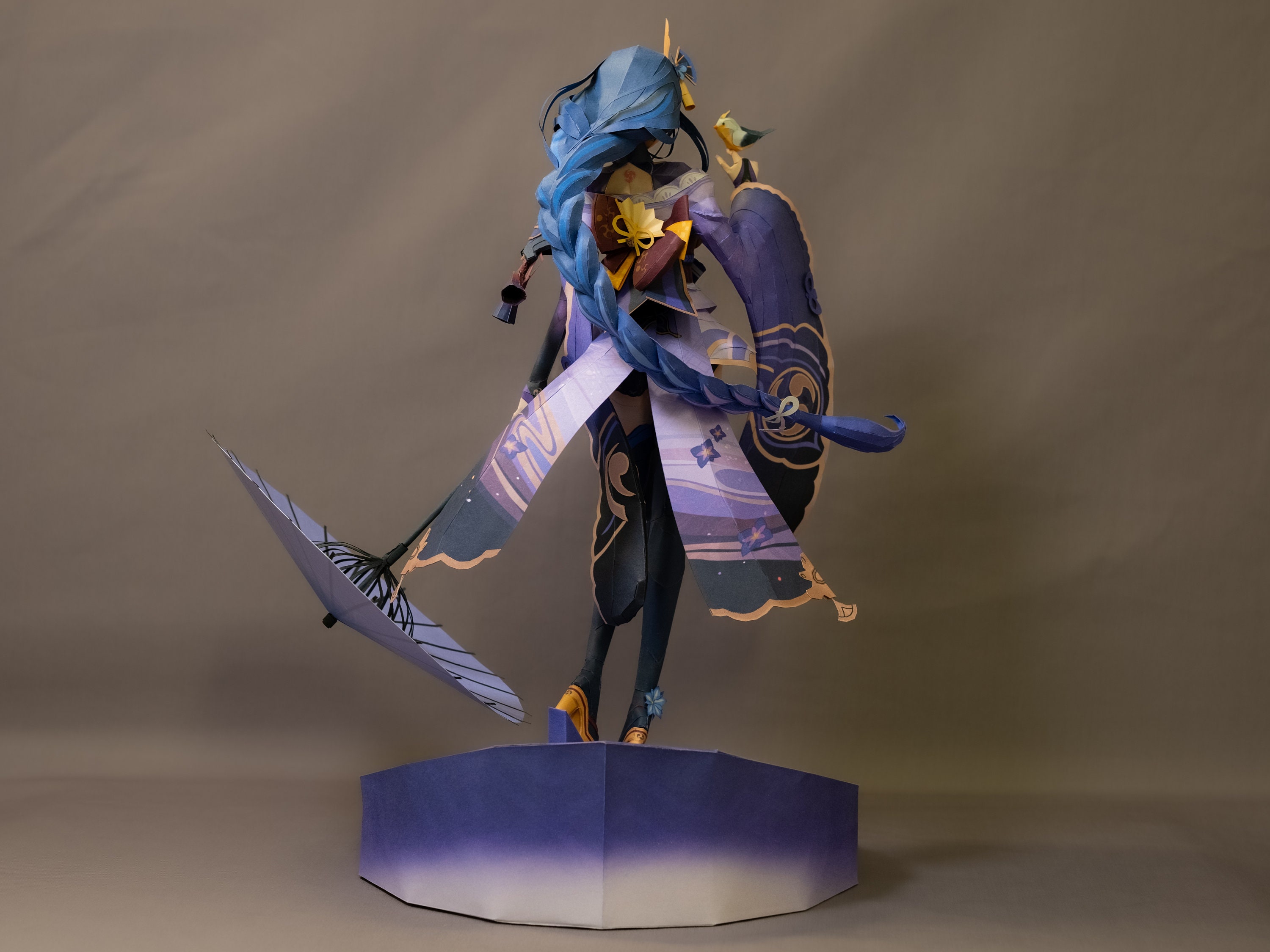 Genshin Impact Raiden Shogun, Papercraft Figure, Digital, PDF Template ...