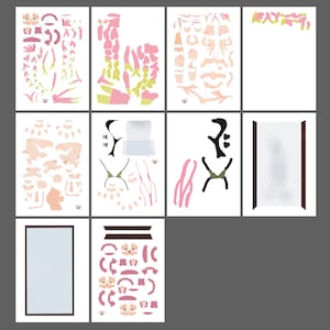 Demon Slayer Mitsuri Kanroji, Papercraft Figure, Digital, PDF Template ...