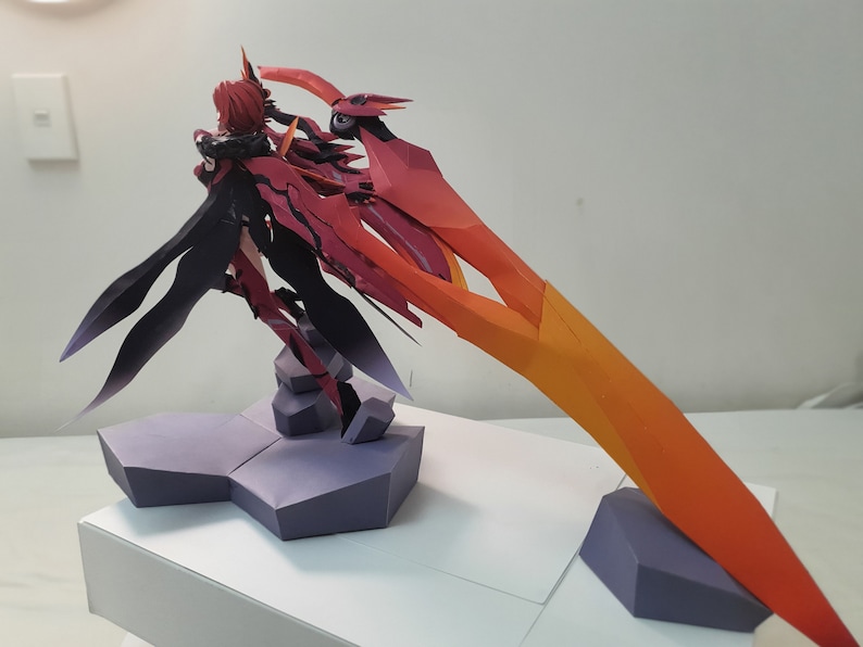 Honkai Impact 3 Murata Himeko Vermillion Knight, Papercraft Figure ...