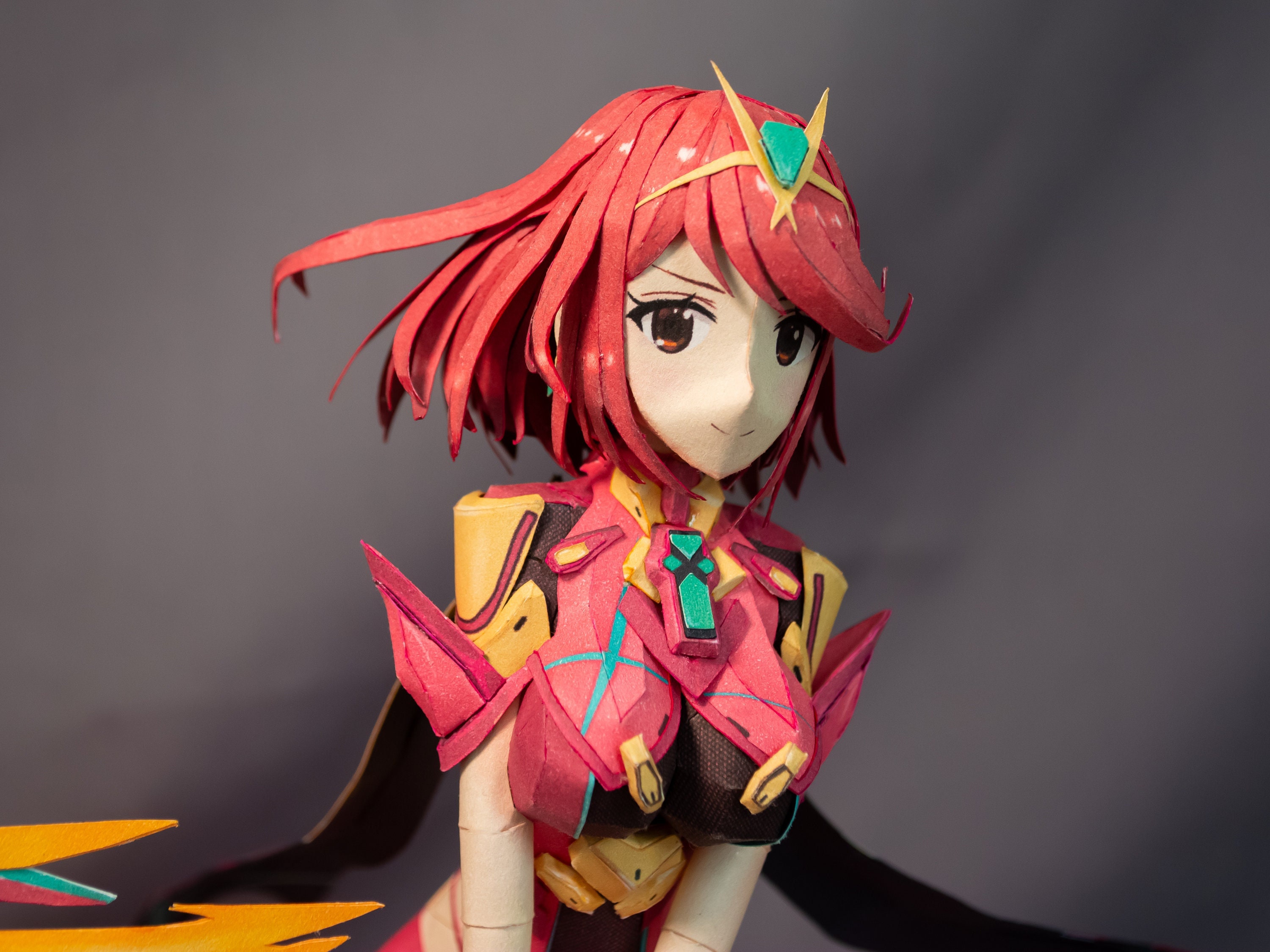 Xenoblade 2 Pyra, Papercraft Figure, Digital, PDF Template, DIY, A4, 1: ...