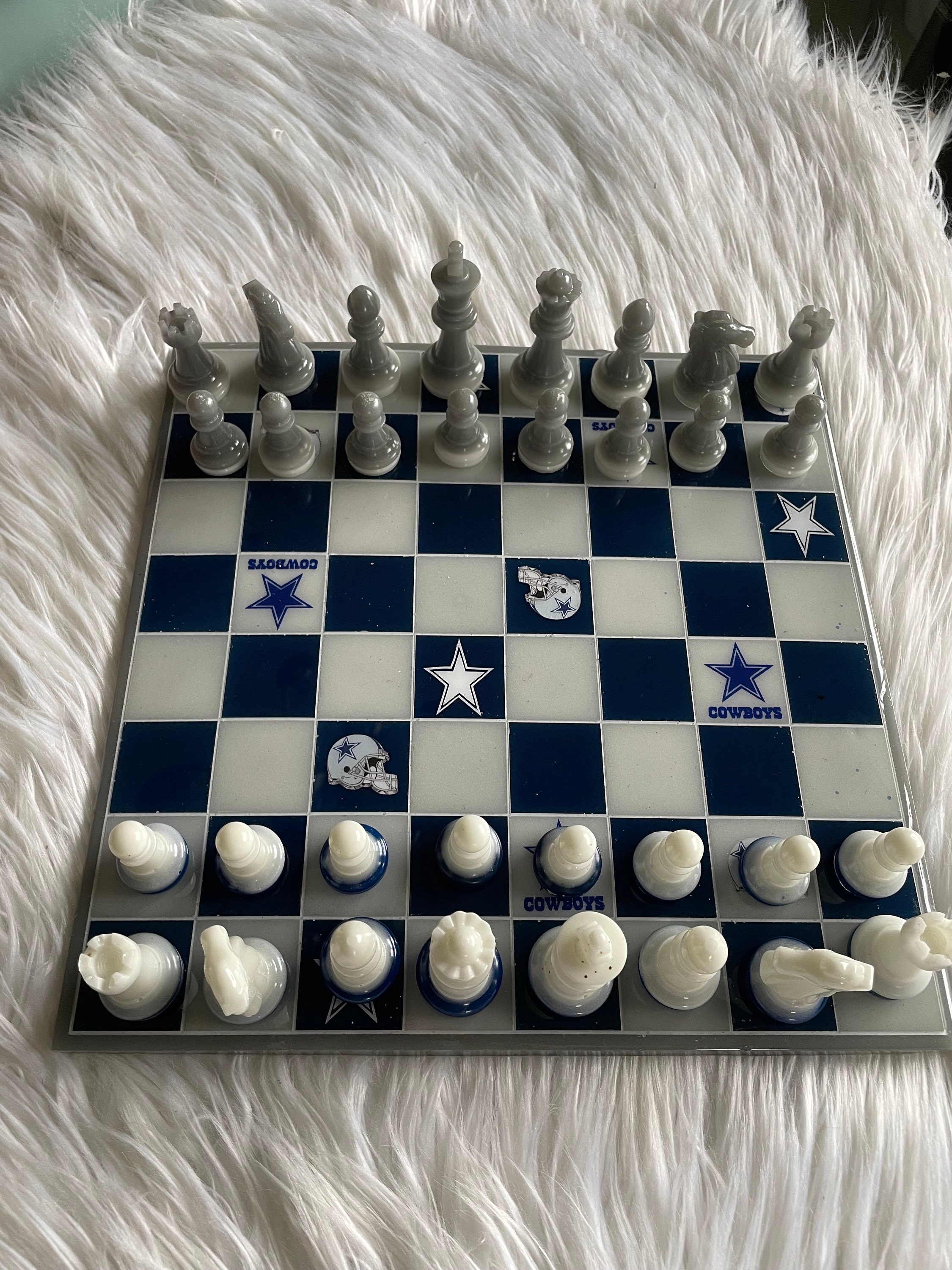Cowboy Chessboard, Custom Chess Set, Customizable Gifts, Chessboard ...