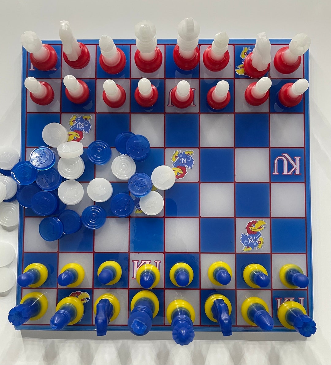 Kansas Chessboard, Custom Chess Set, Customizable Gifts, Chessboard ...