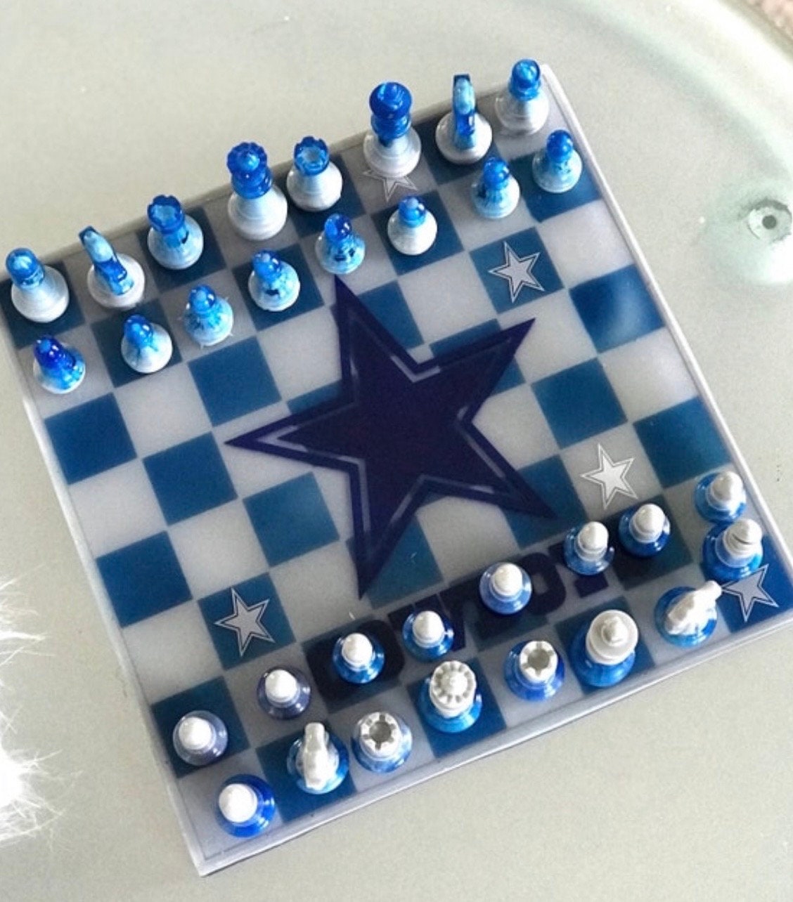 Cowboy Chessboard, Custom Chess Set, Customizable Gifts, Chessboard ...