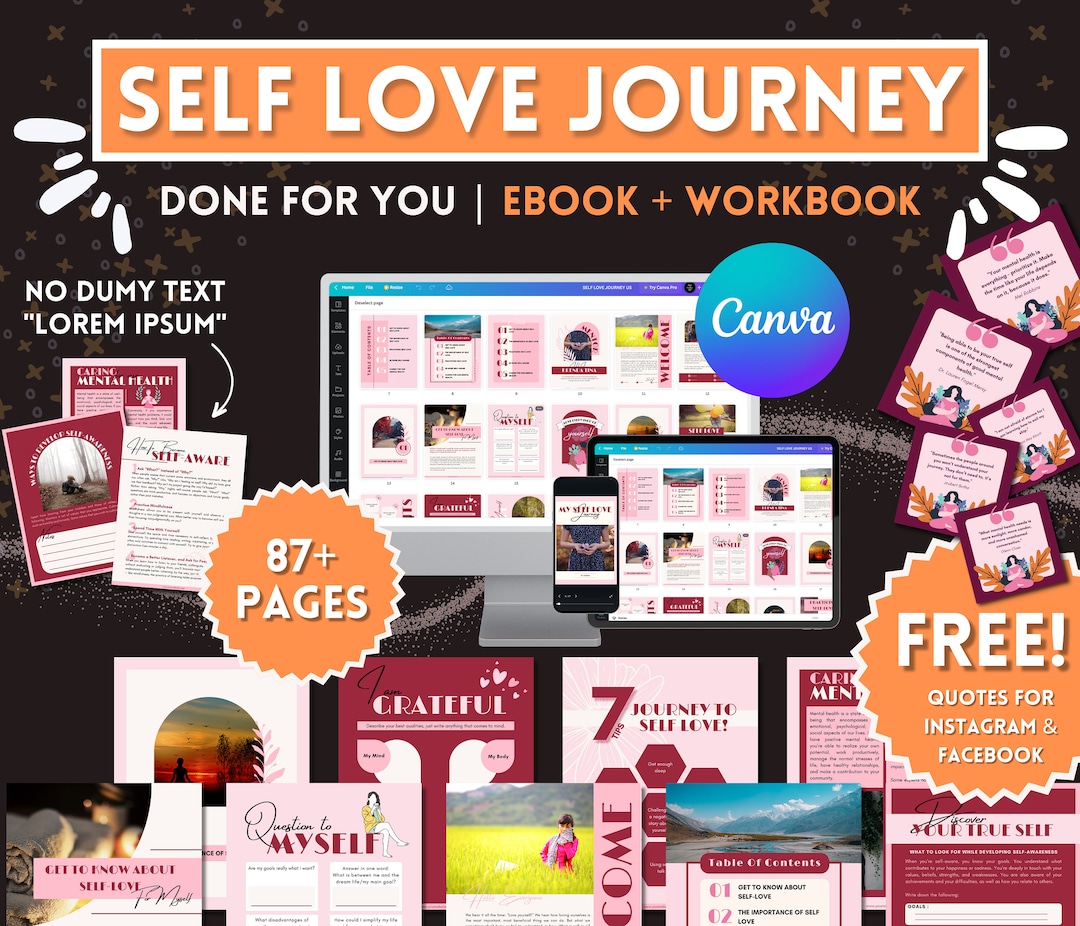 Self Love Journey Done for You Self Love Coach Workbook Brandable ...