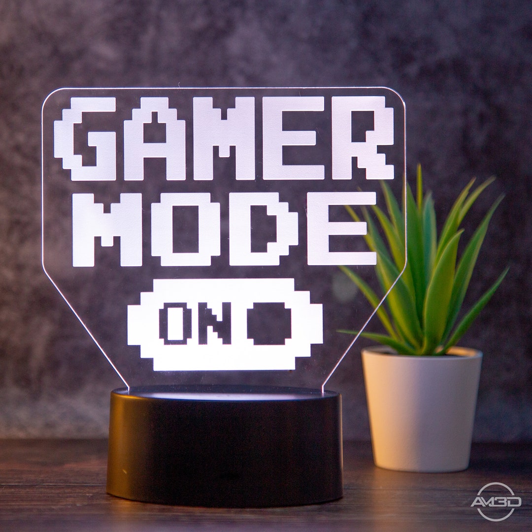 Gaming Table Lamp for Children's Room Gamer Mode on LED Night Light ...