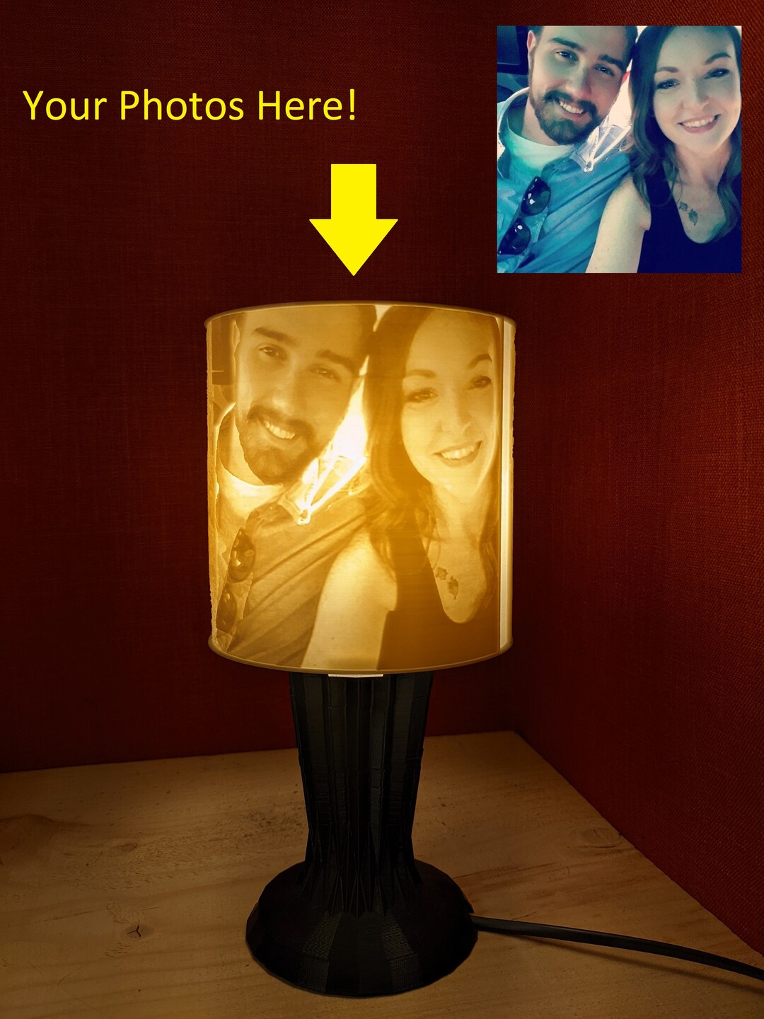 Custom Personalized 3D Printed Lithophane Lamp - Etsy