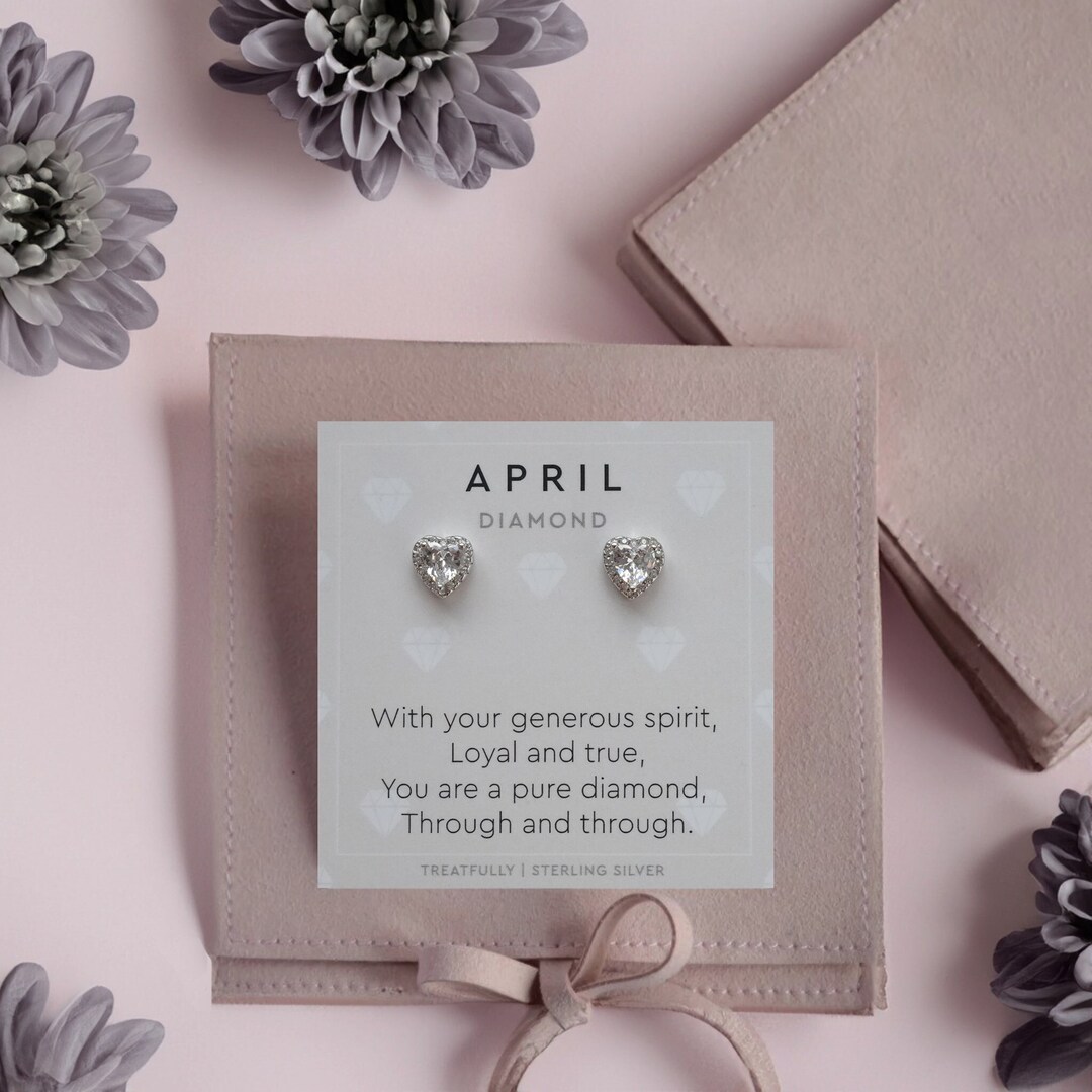 April Birthstone Earrings, Gifts for April Birthdays, Friendship ...