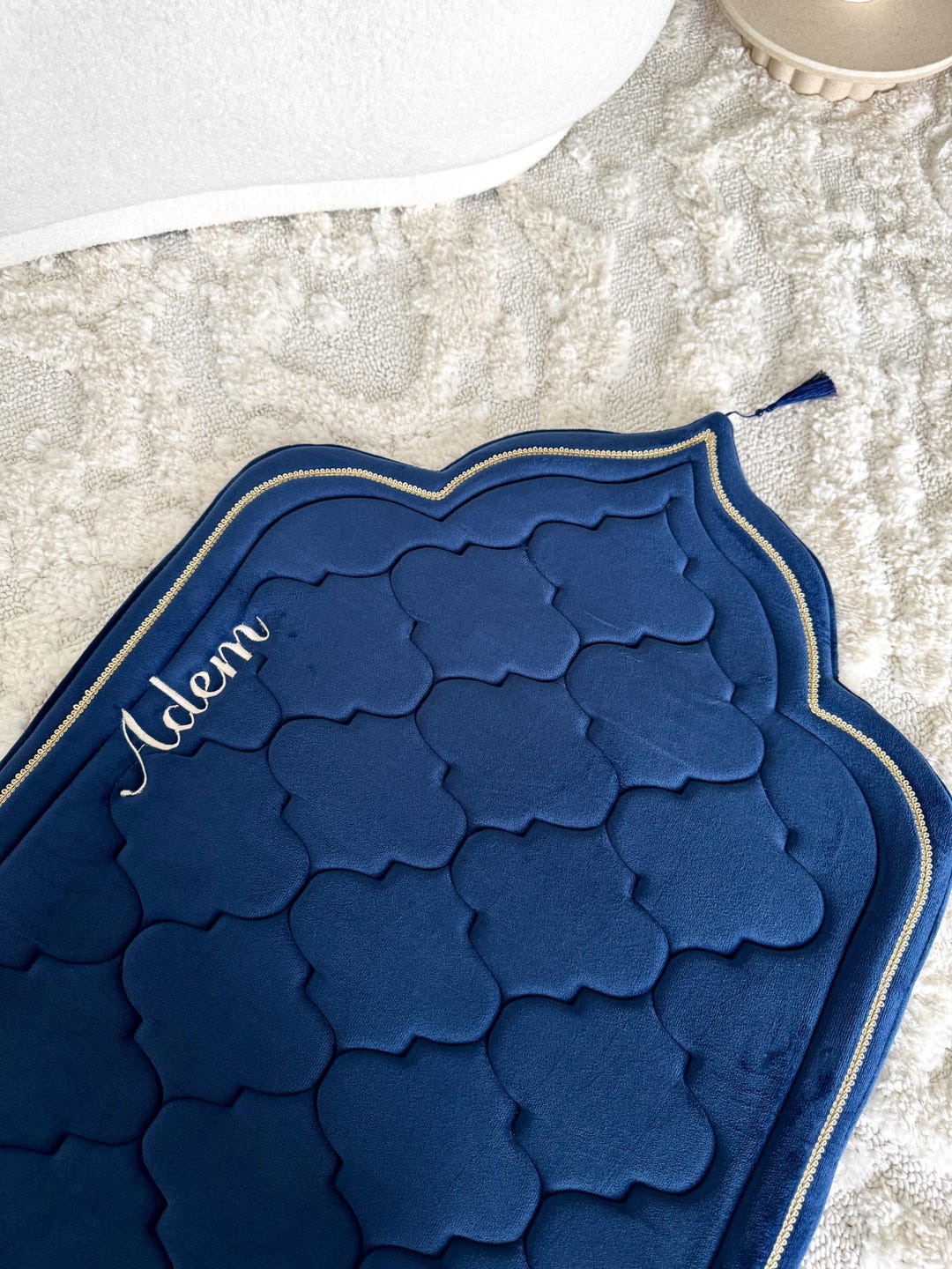 Personalised Padded Prayer Mat - Navy Blue - Etsy