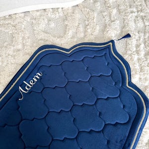 Personalised Padded Prayer Mat - Navy Blue - Etsy