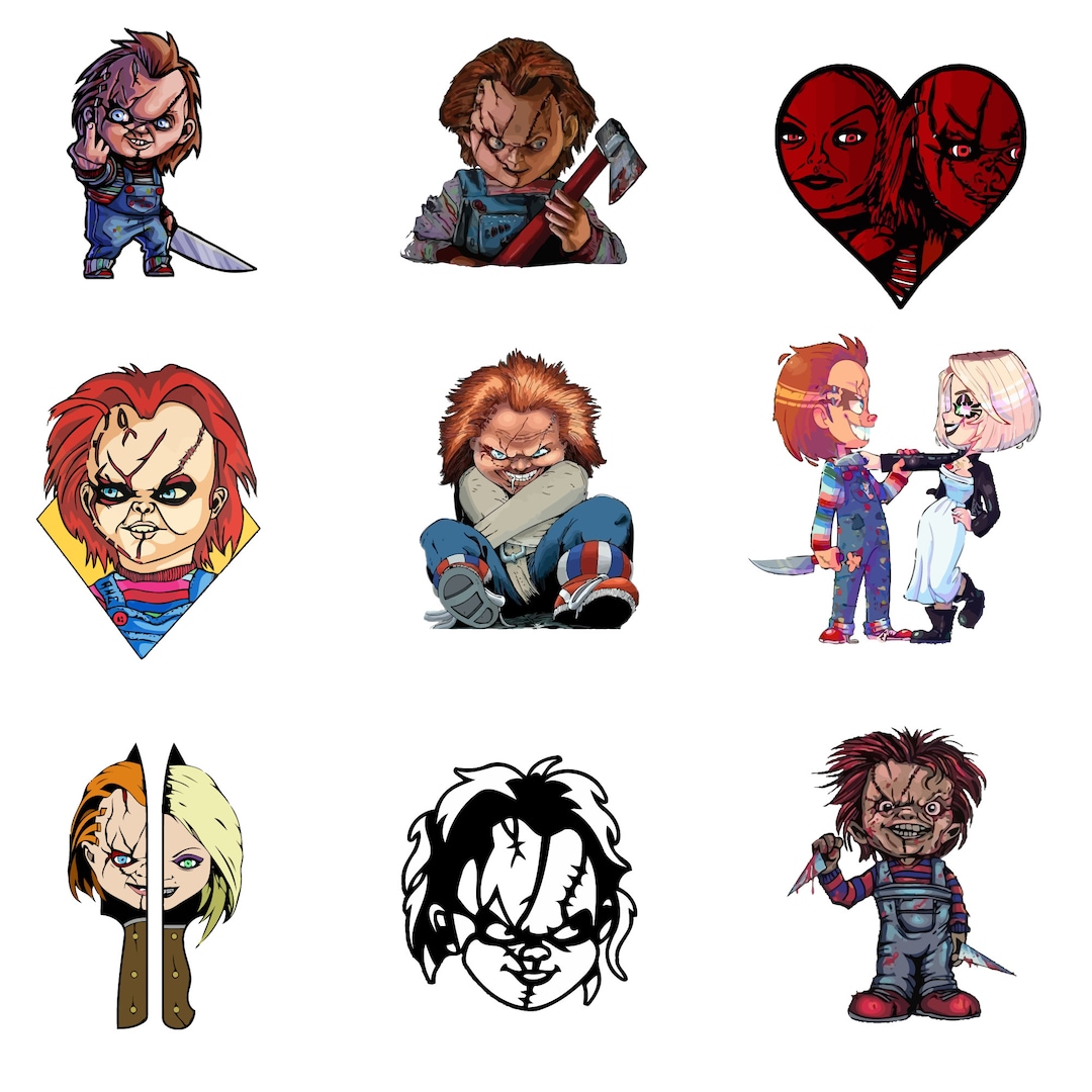 Printable Chucky Doll Stickers Chucky and Tiffany Stickers - Etsy