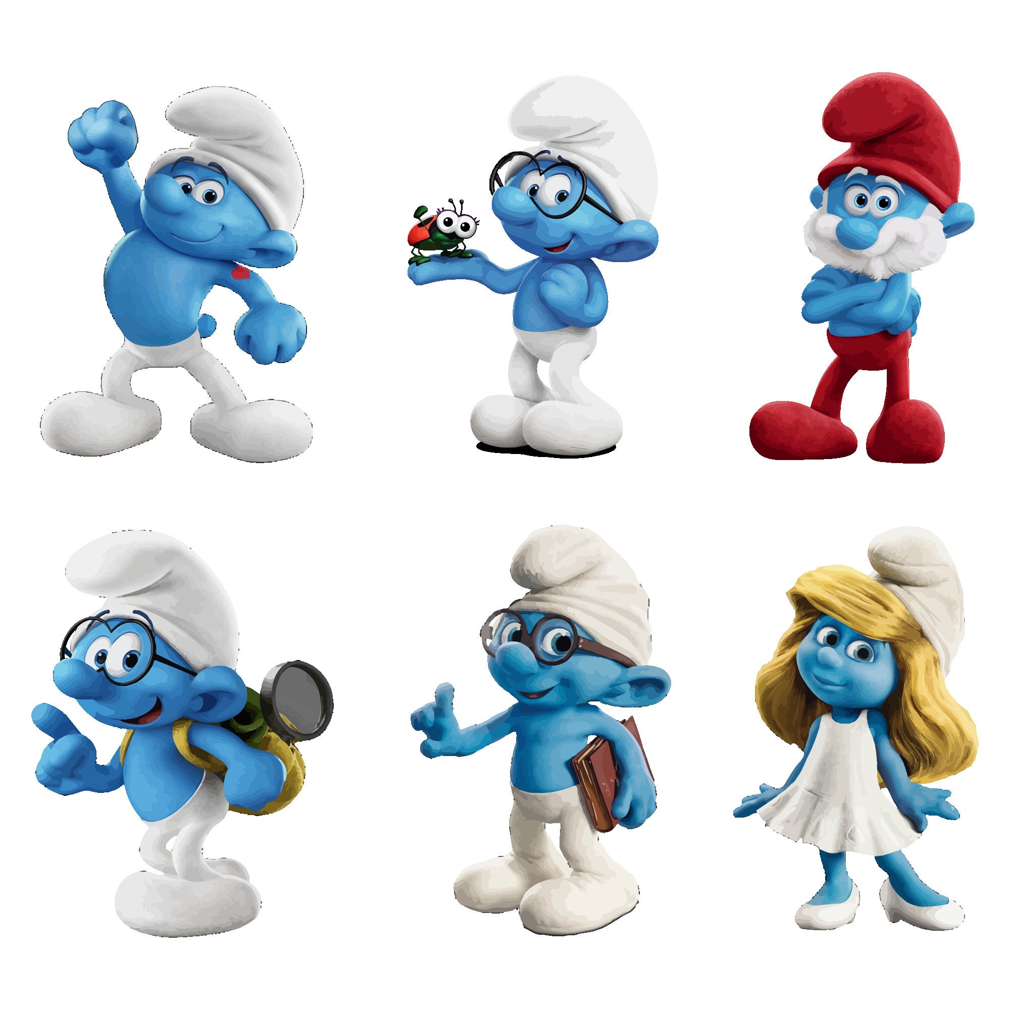The Smurfs Svg Bundle the Smurfs Svg Files for Cricut Digital Printable ...
