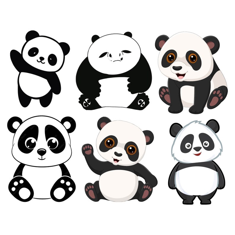 Panda Svg Bundle Kung Fu Panda Svg 6 Pieces Cute Panda Svg Files for ...