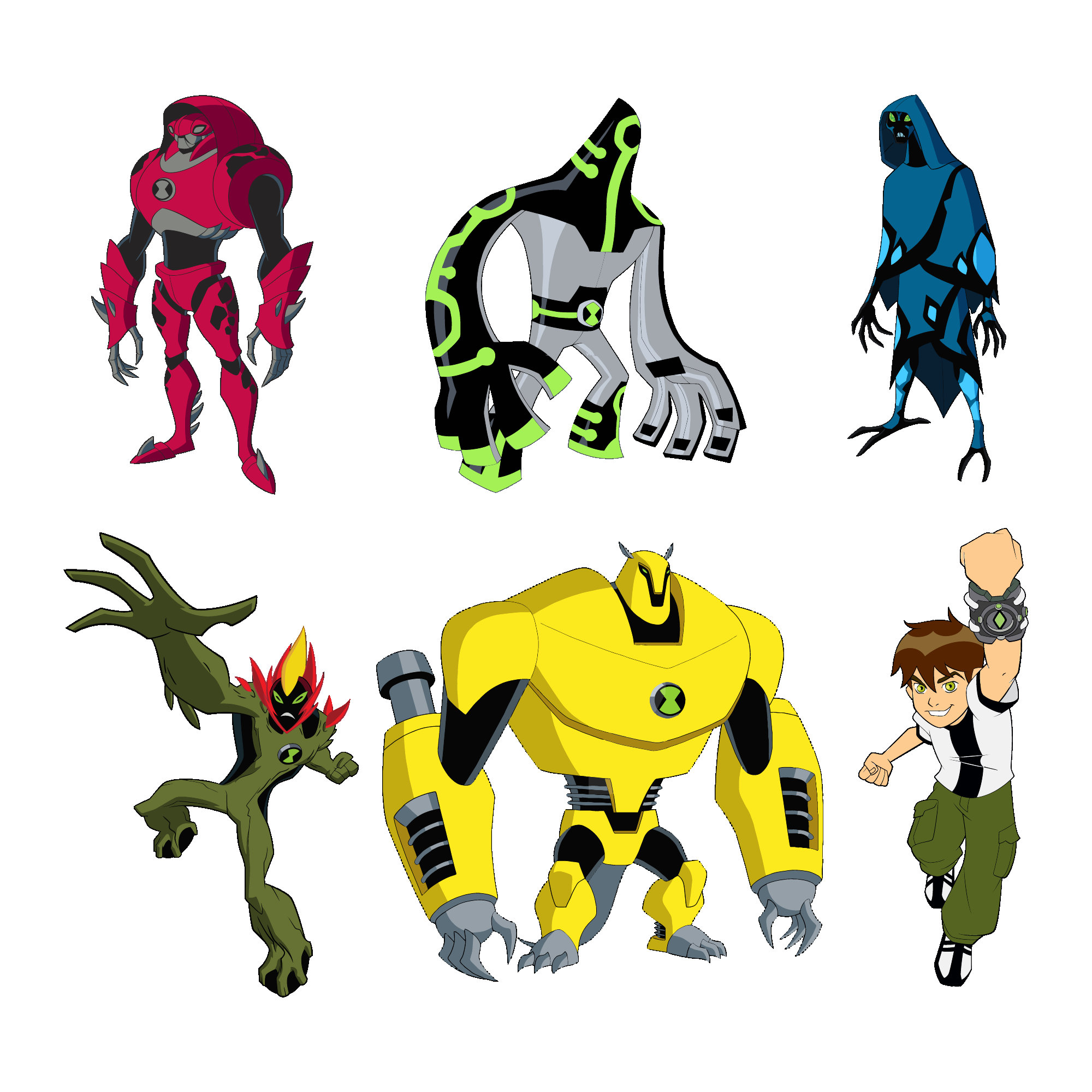 Ben 10 Sticker Svg Bundle 6 Pieces Instant Download - Etsy