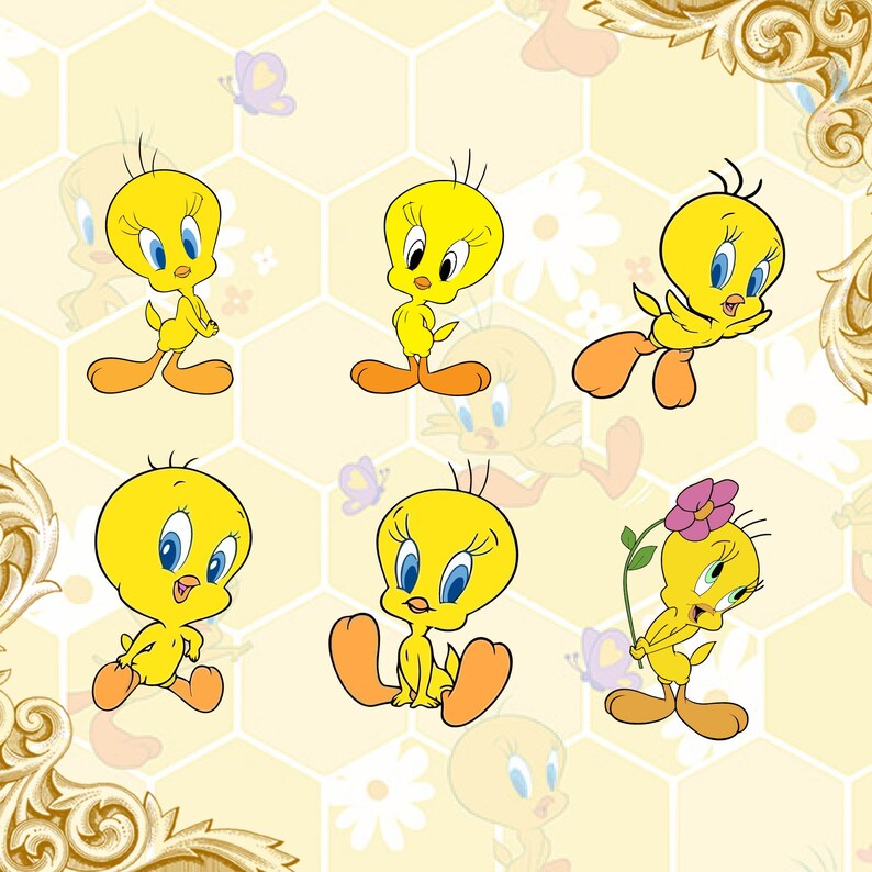 Tweety Bird Svg Tweety Bird Printable Stickers Tweety Svg Bundle ...