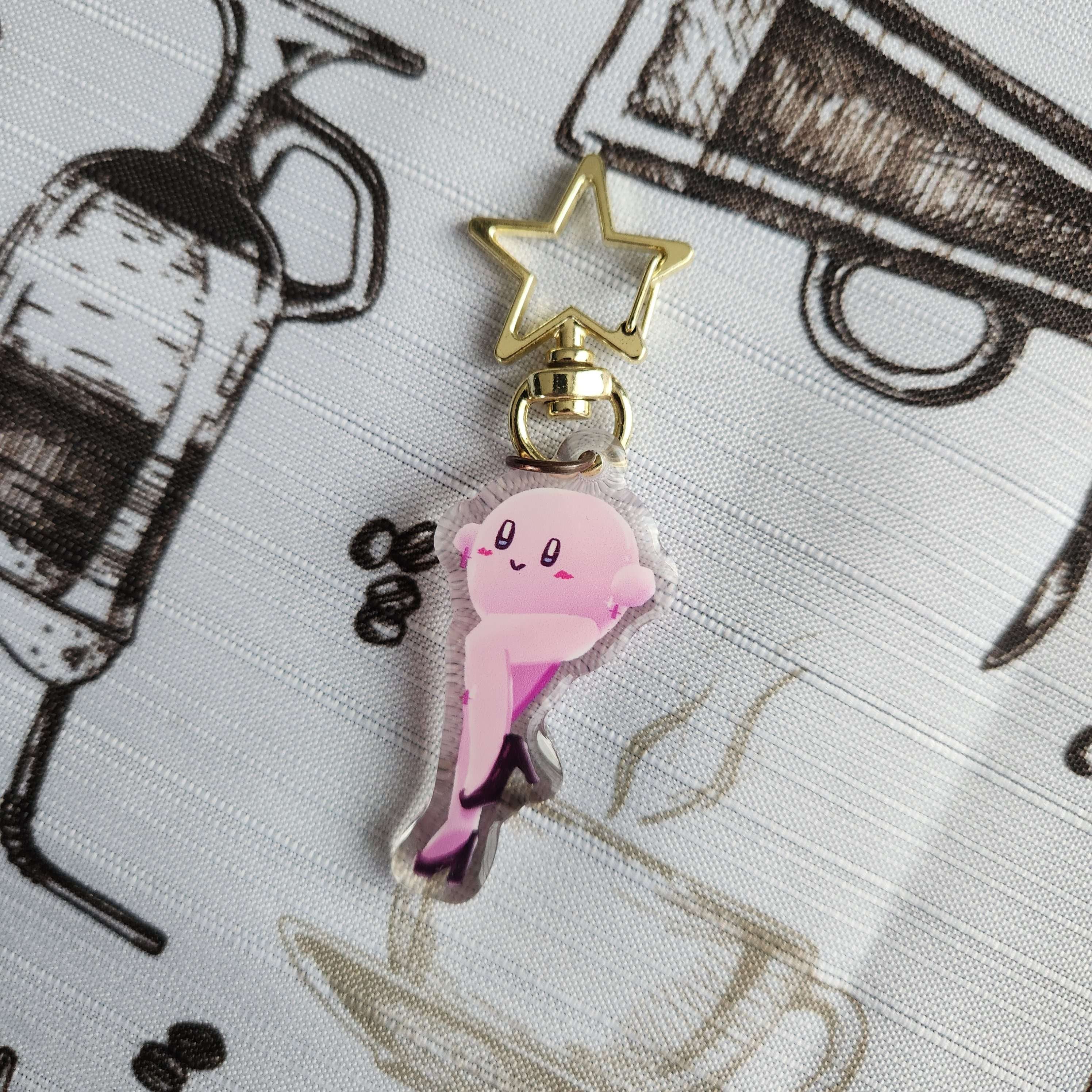 KIRBY LEGS MEME Keychain pink Ball Bayonetta Slaying the House Down - Etsy