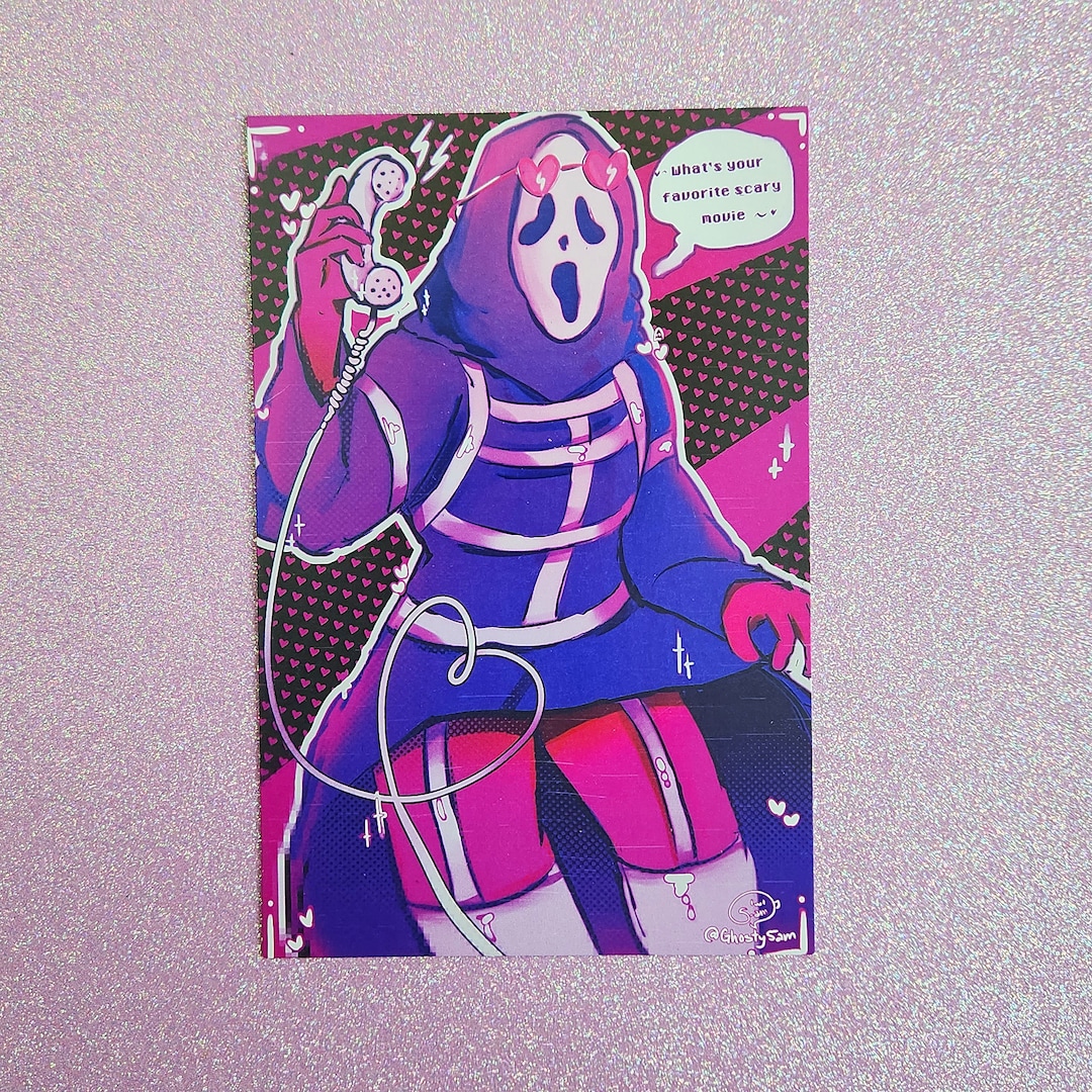 GHOSTFACE Postcard Femboy Horror Movie That Screams Small Artwork - Etsy