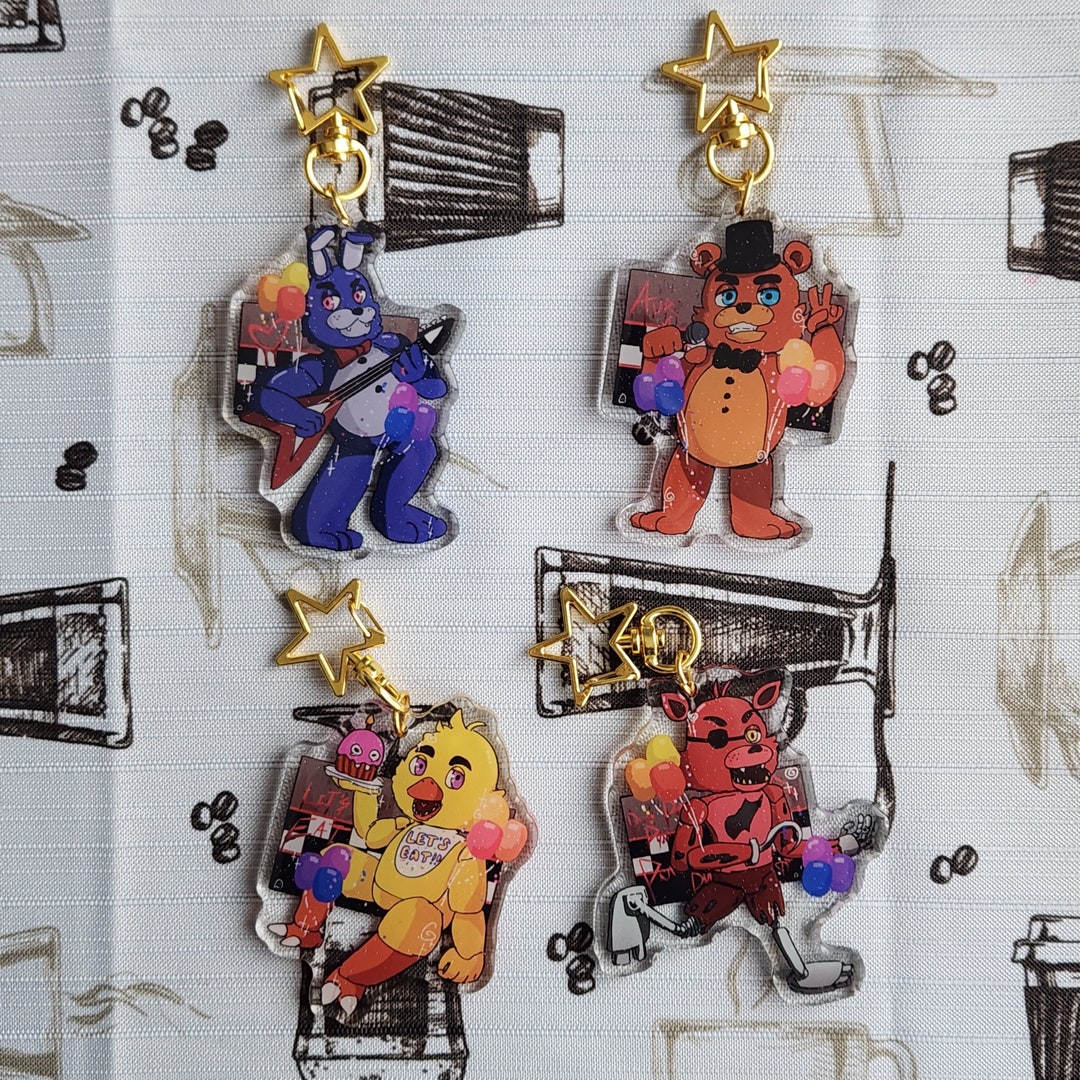 Fnaf at Freddy's Keychain ! - Freddy Fazbear Foxy Chica Bonnie - Etsy