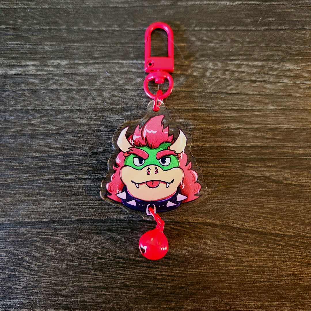 BOWSER DADDY B Keychain With Bells - Video Game Boss Furry - Etsy