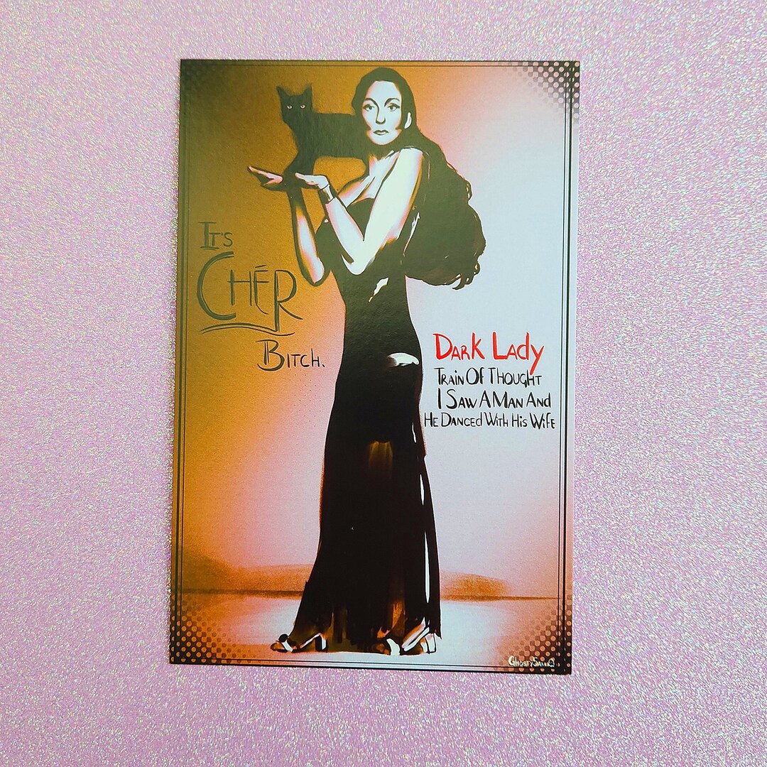 DARK LADY CHER Postcard - Small Artwork - Etsy