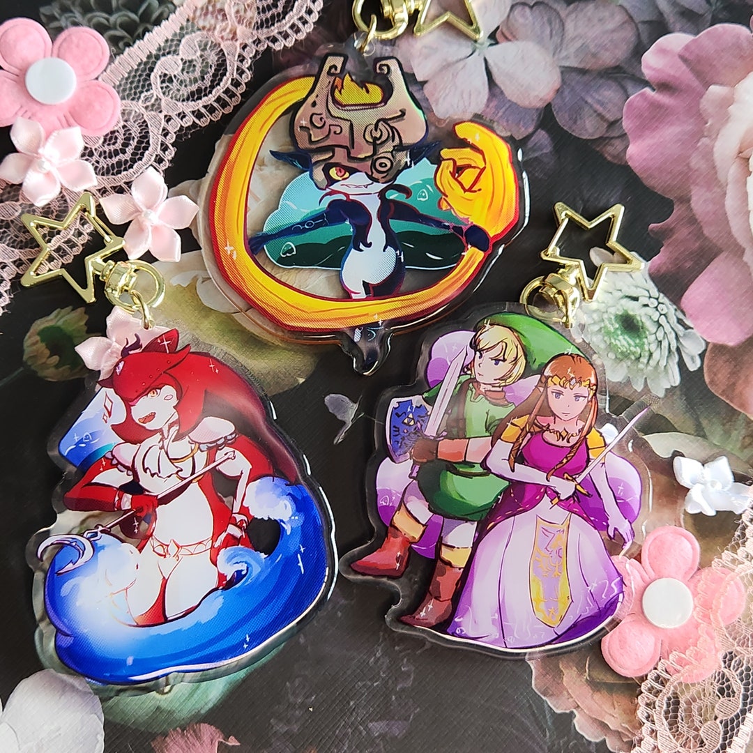Zelda Link Sidon Midna Keychains - Totk Botw Oot Twilight Princess ...