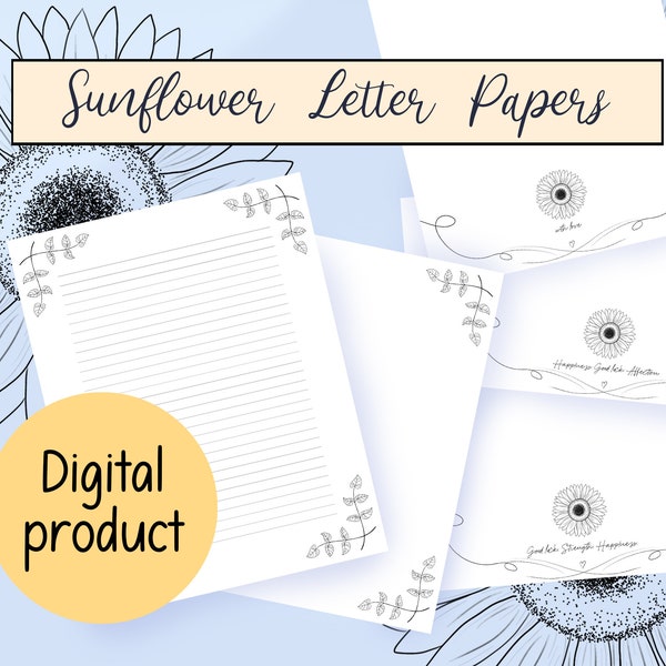 Sunflower Printable Letters - Etsy