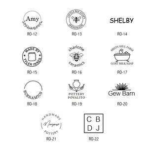 50 Designs for Clay Stamp, Pottery Stamp, Anniversary Gift, Custom Logo ...