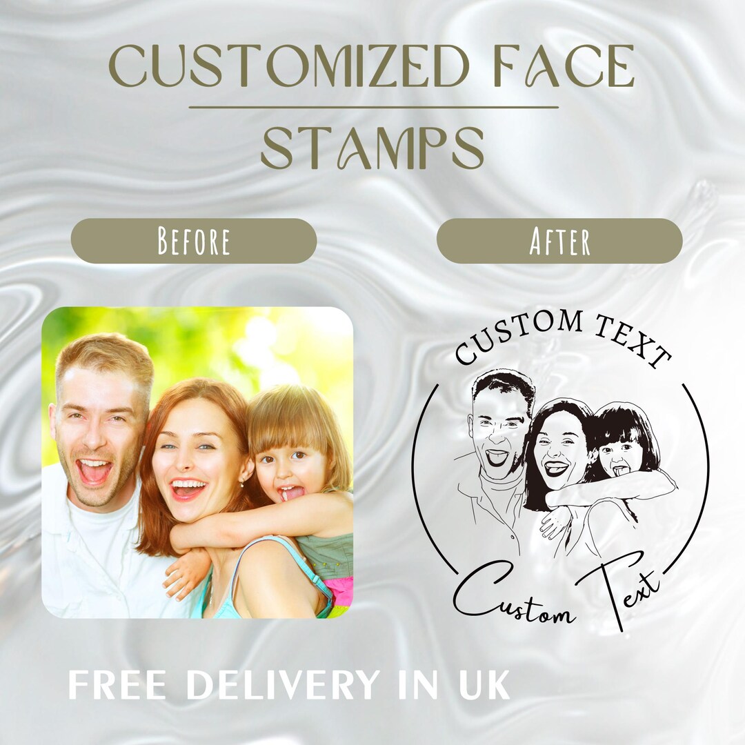 Customized Photo Stamp, Create Your Portrait Stamp, Custom Face Stamp ...