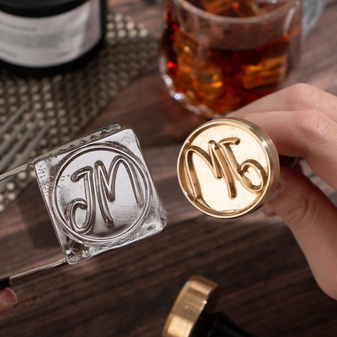 Custom Cocktail Ice Stamps, Ice Brander, Ice Branding Stamp, Monogram ...