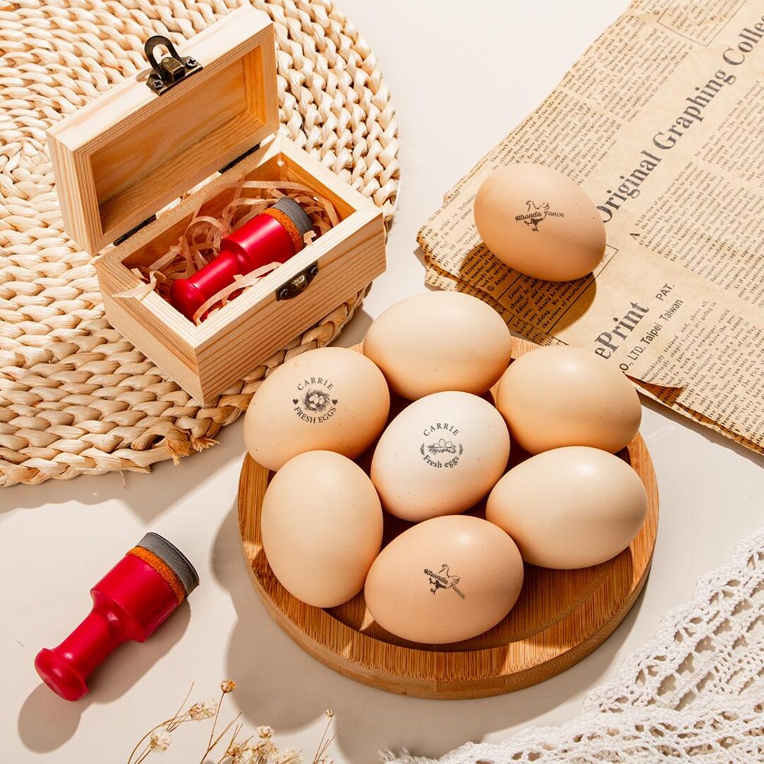 Personalized Egg Marking Rubber Stamp, Chicken Egg Stamp, Personalized ...